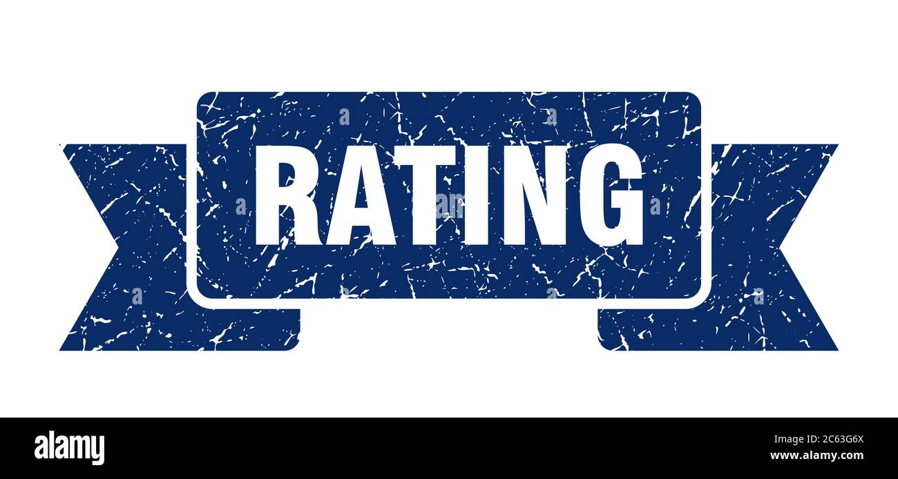rating ribbon. rating grunge band sign. rating banner Stock Vector ...