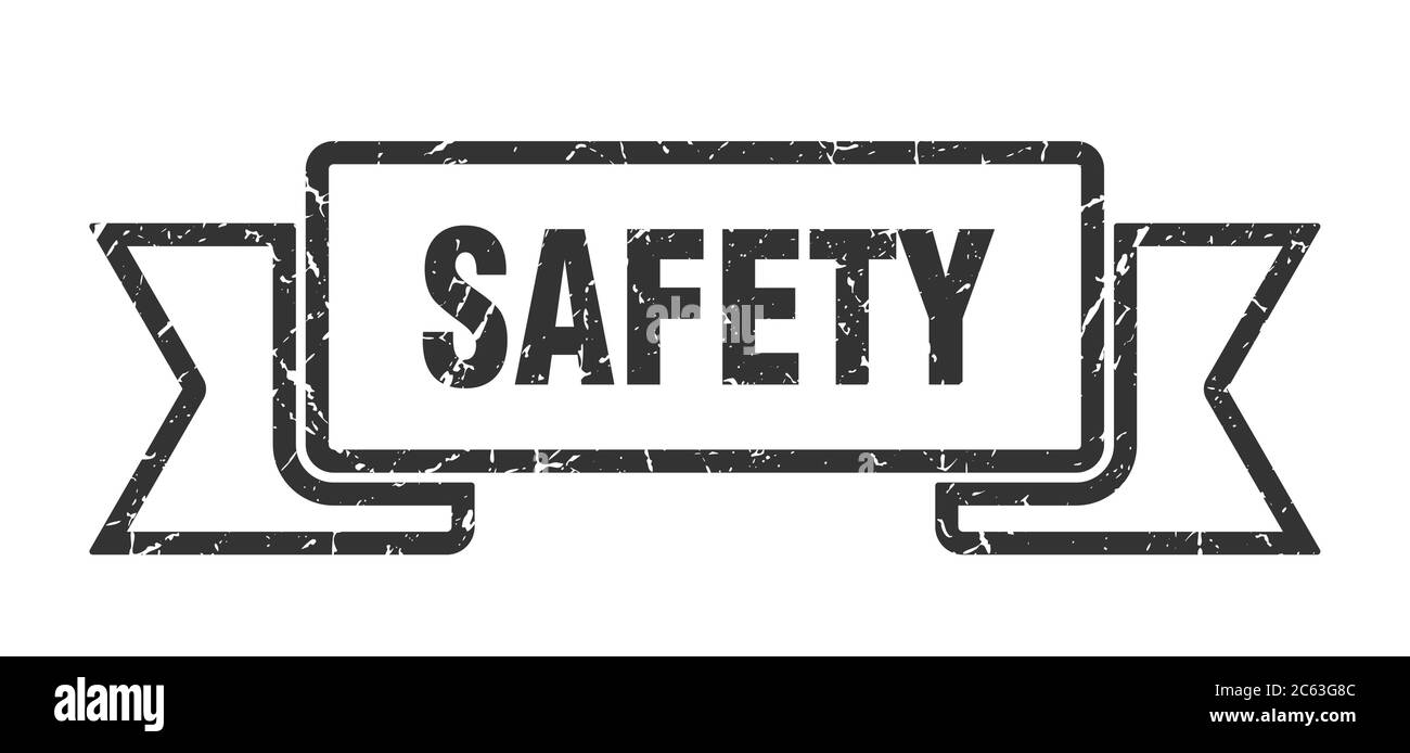 safety ribbon. safety grunge band sign. safety banner Stock Vector ...