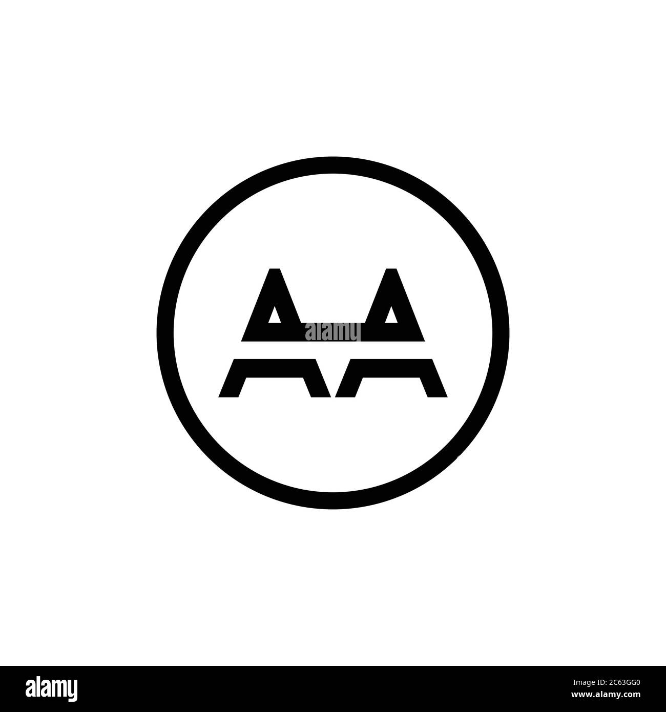 AA Logo Design Business Typography Vector Template. Creative Linked ...