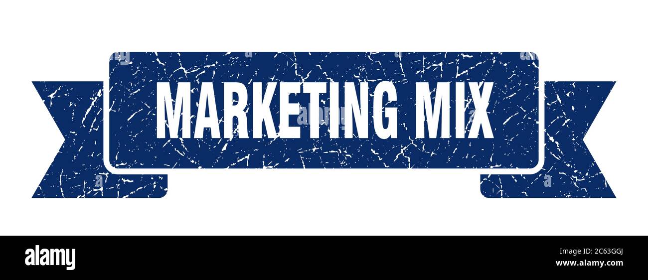 marketing mix ribbon. marketing mix grunge band sign. marketing mix ...