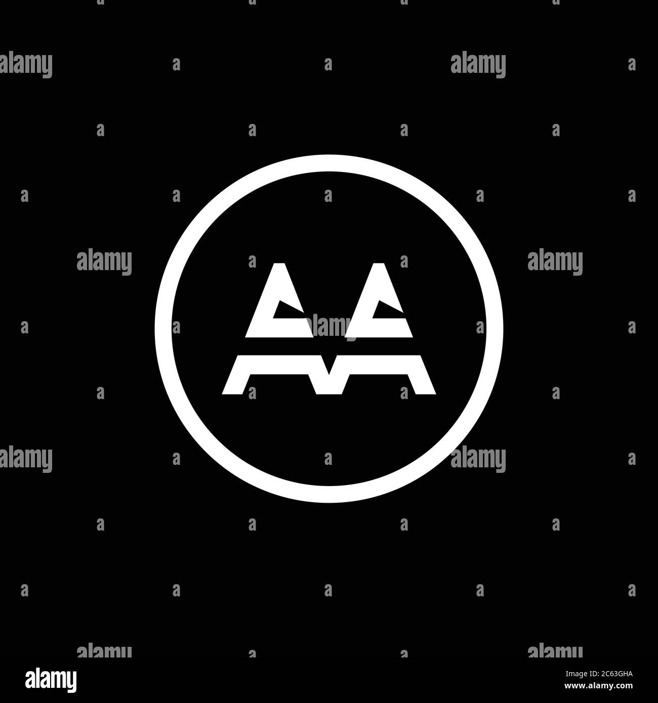 AA Logo Design Business Typography Vector Template. Creative Linked ...