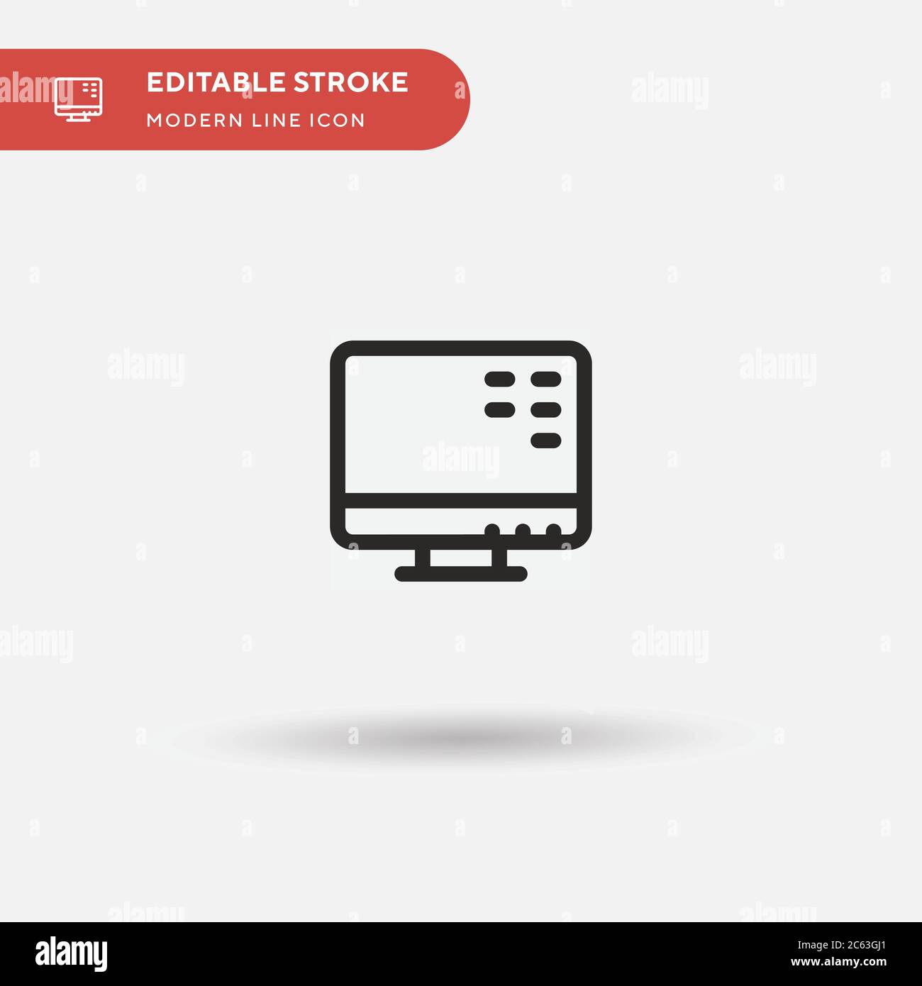 Computer Simple vector icon. Illustration symbol design template for ...