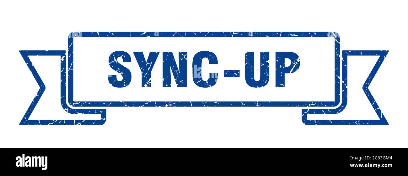 sync-up ribbon. sync-up grunge band sign. sync-up banner Stock Vector ...