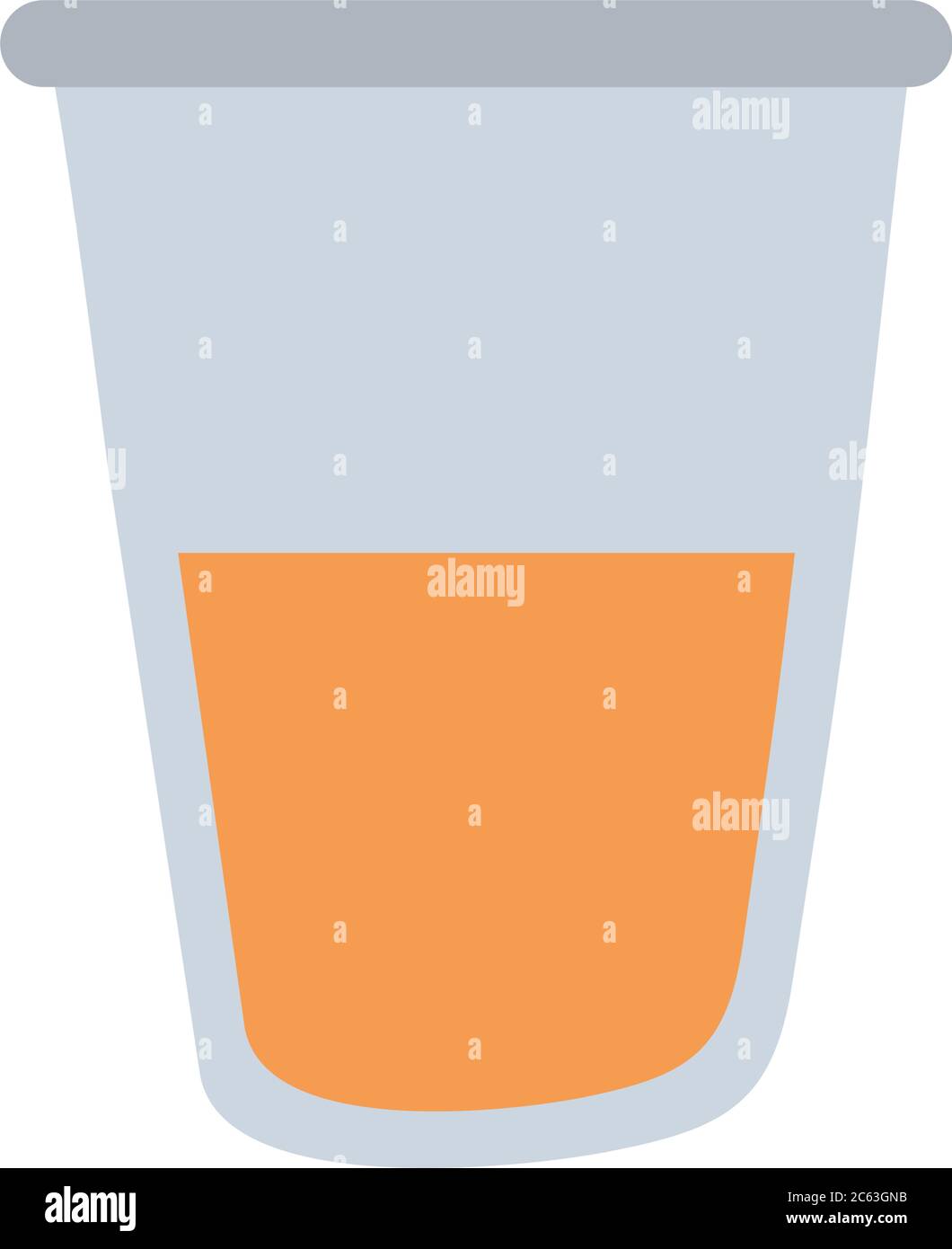 disposable juice cup isolated design icon white background vector ...