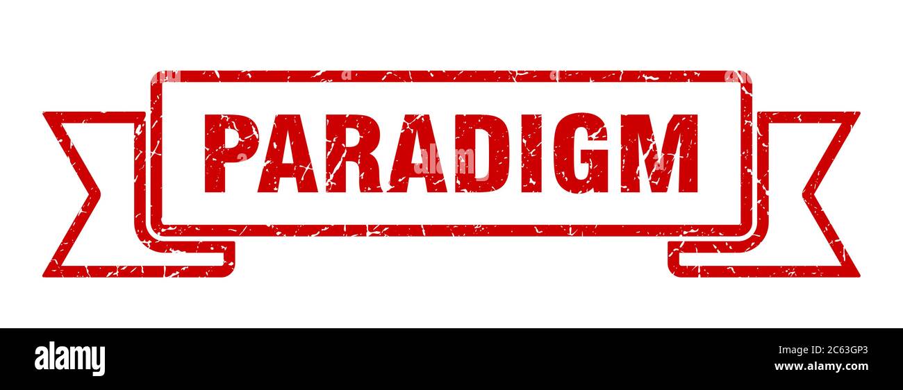 paradigm ribbon. paradigm grunge band sign. paradigm banner Stock ...