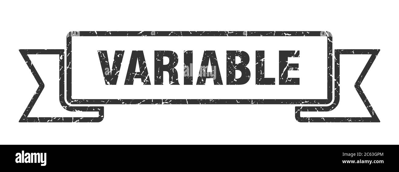 variable ribbon. variable grunge band sign. variable banner Stock ...
