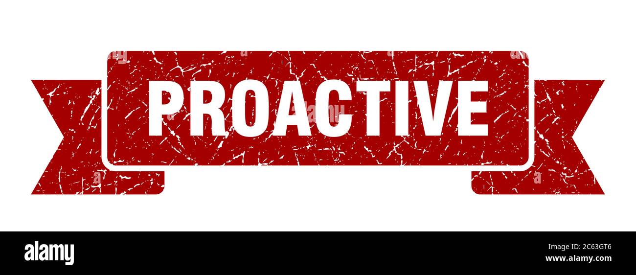 proactive ribbon. proactive grunge band sign. proactive banner Stock ...