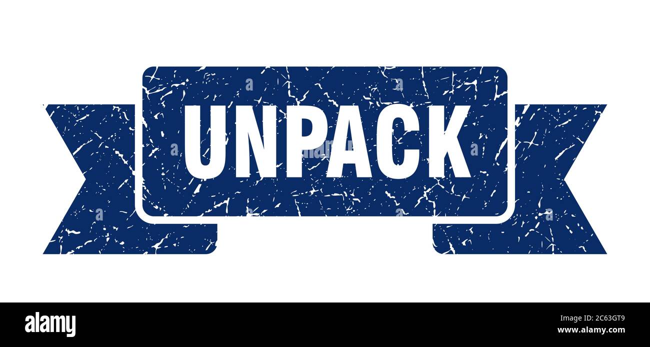 unpack ribbon. unpack grunge band sign. unpack banner Stock Vector ...
