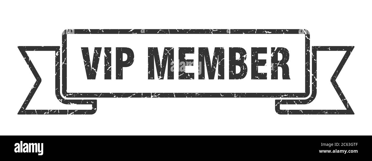 vip member ribbon. vip member grunge band sign. vip member banner Stock ...