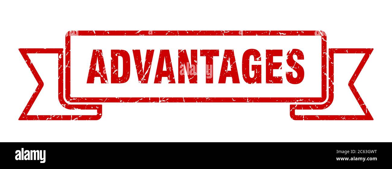 advantages ribbon. advantages grunge band sign. advantages banner Stock ...