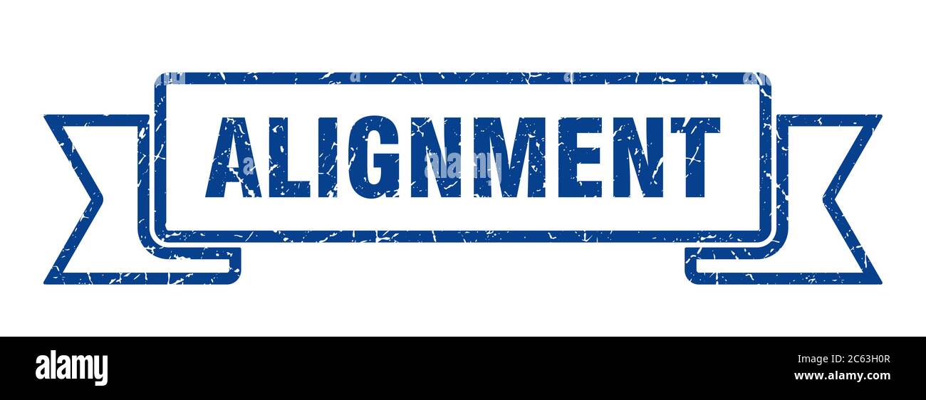 alignment ribbon. alignment grunge band sign. alignment banner Stock ...