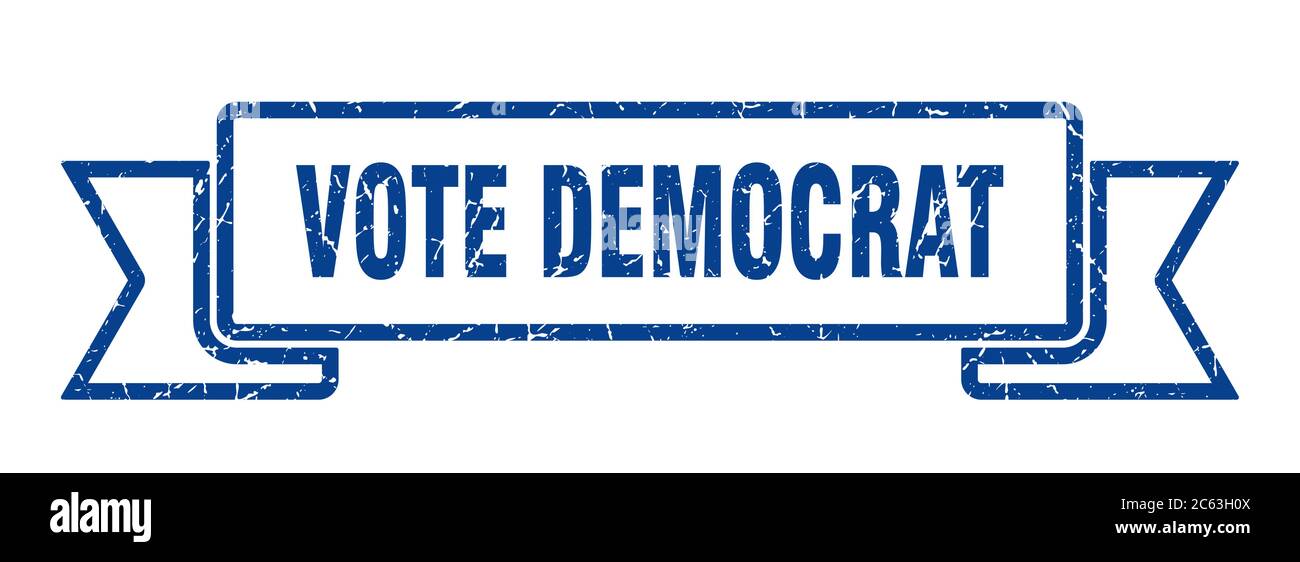 vote democrat ribbon. vote democrat grunge band sign. vote democrat ...