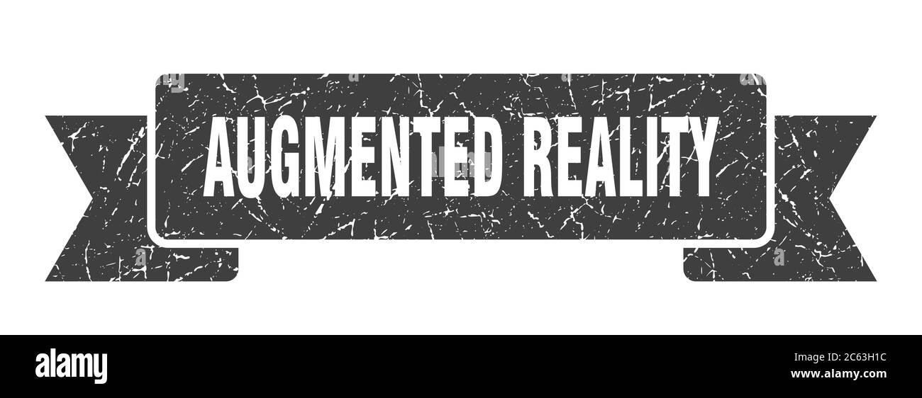 augmented reality ribbon. augmented reality grunge band sign. augmented ...