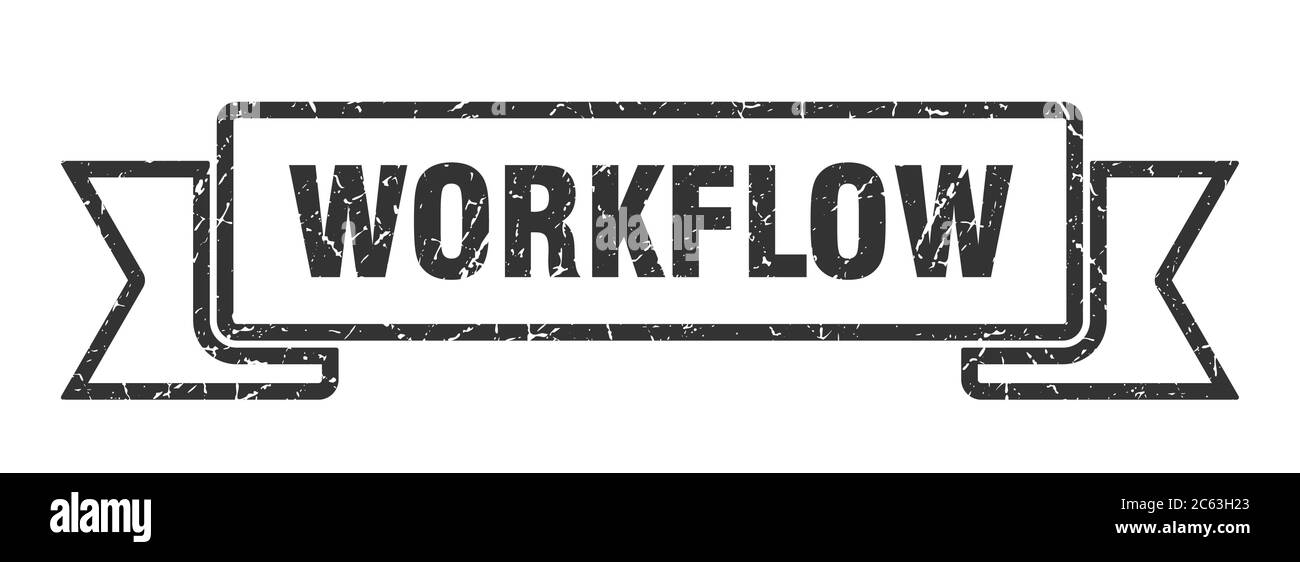 workflow ribbon. workflow grunge band sign. workflow banner Stock ...