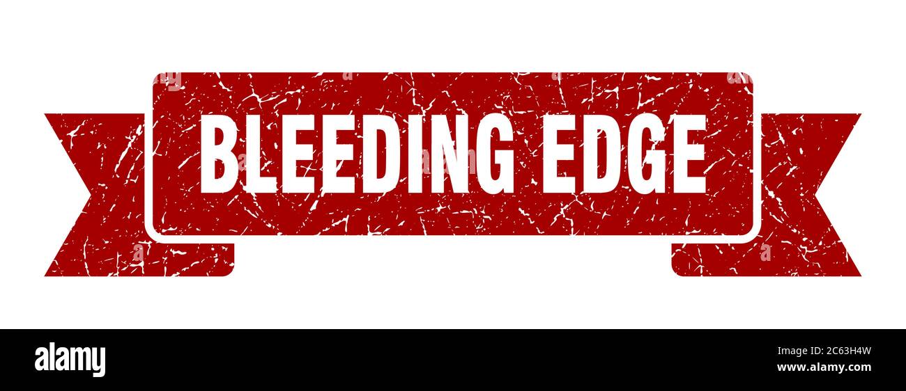 bleeding edge ribbon. bleeding edge grunge band sign. bleeding edge ...