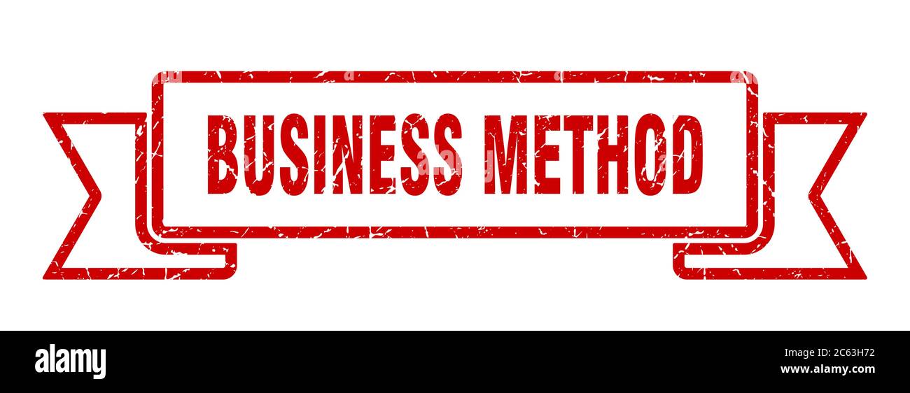 business method ribbon. business method grunge band sign. business ...