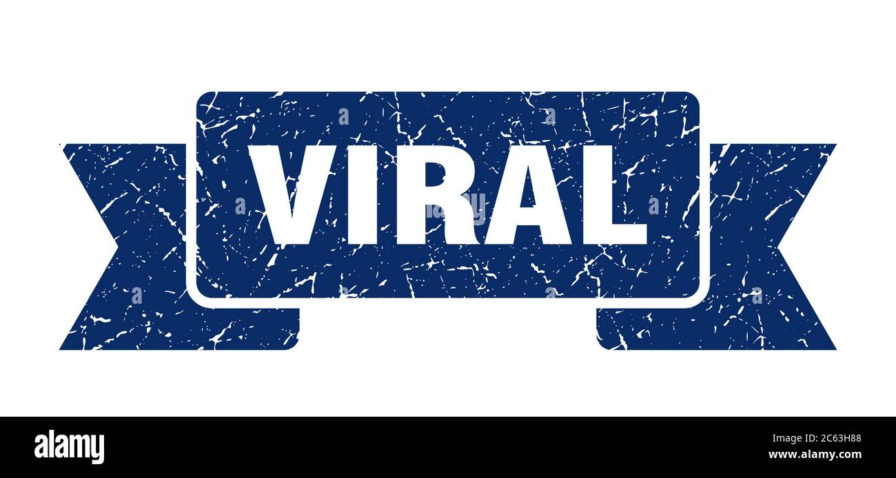 viral ribbon. viral grunge band sign. viral banner Stock Vector Image ...