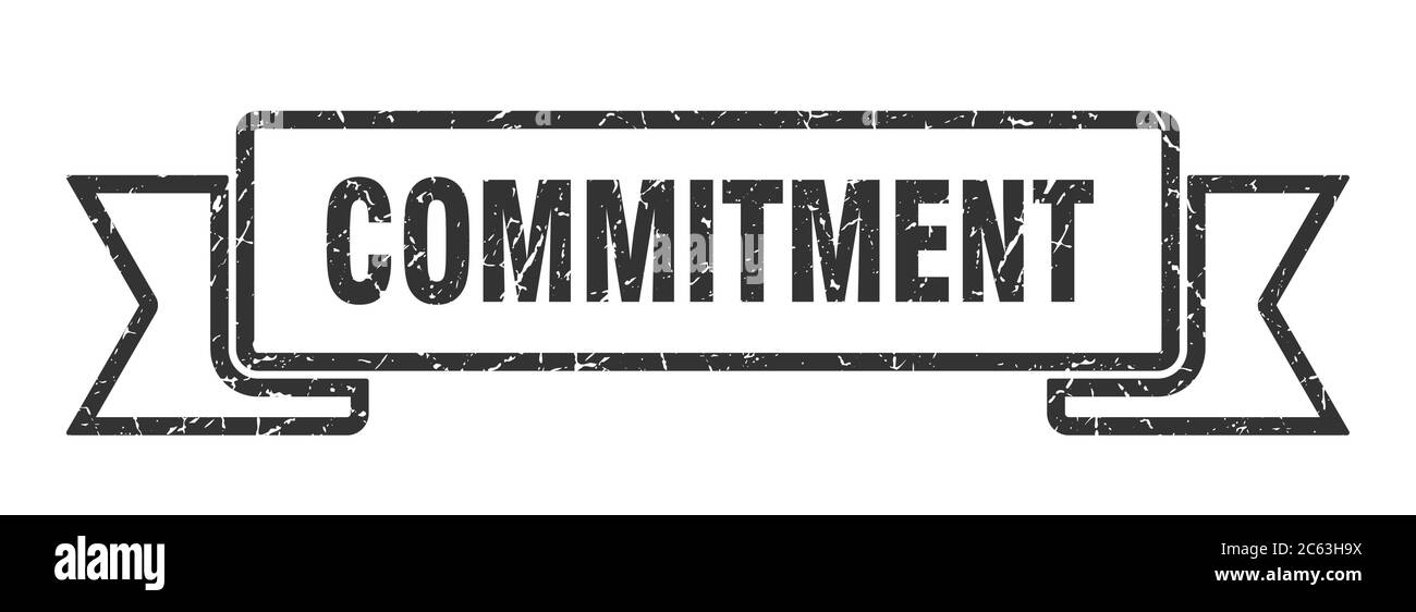 commitment ribbon. commitment grunge band sign. commitment banner Stock ...