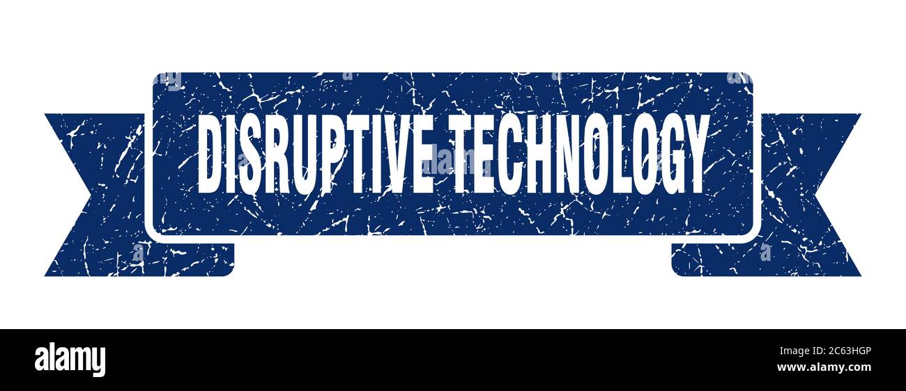 disruptive technology ribbon. disruptive technology grunge band sign ...