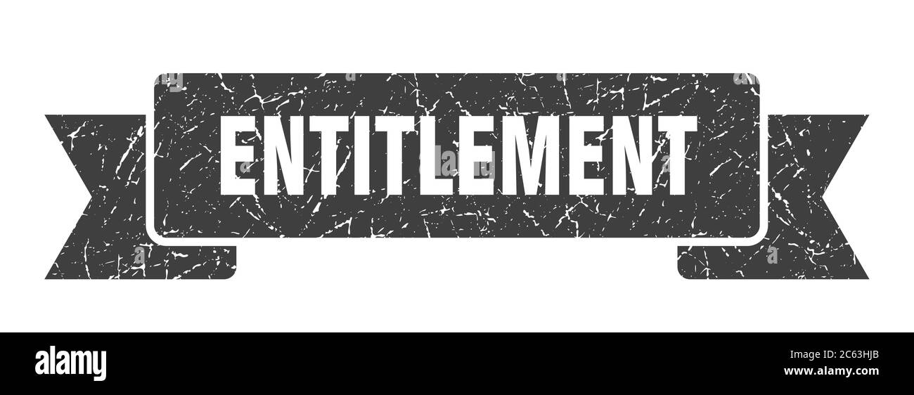 entitlement ribbon. entitlement grunge band sign. entitlement banner ...