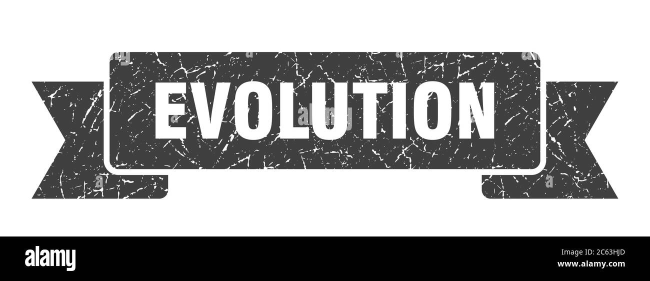 evolution ribbon. evolution grunge band sign. evolution banner Stock ...