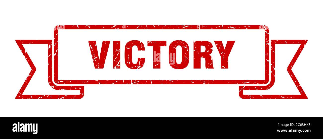 victory ribbon. victory grunge band sign. victory banner Stock Vector ...