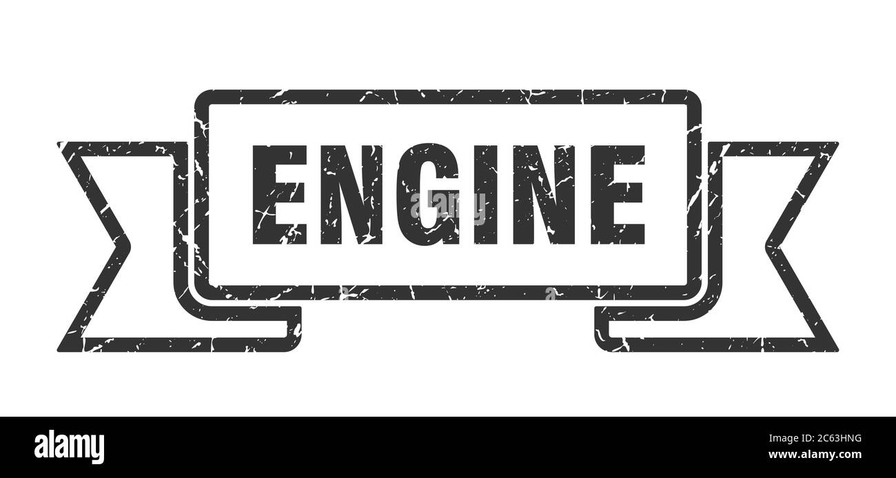 engine ribbon. engine grunge band sign. engine banner Stock Vector ...