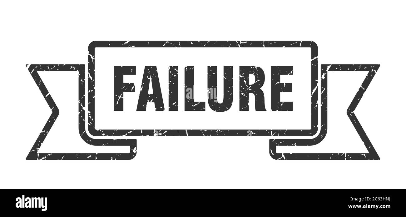 failure ribbon. failure grunge band sign. failure banner Stock Vector ...