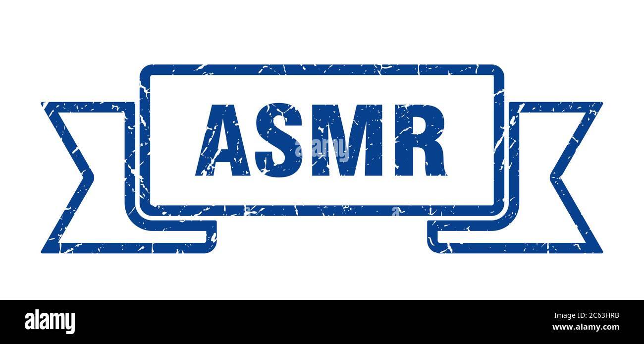 asmr ribbon. asmr grunge band sign. asmr banner Stock Vector Image ...