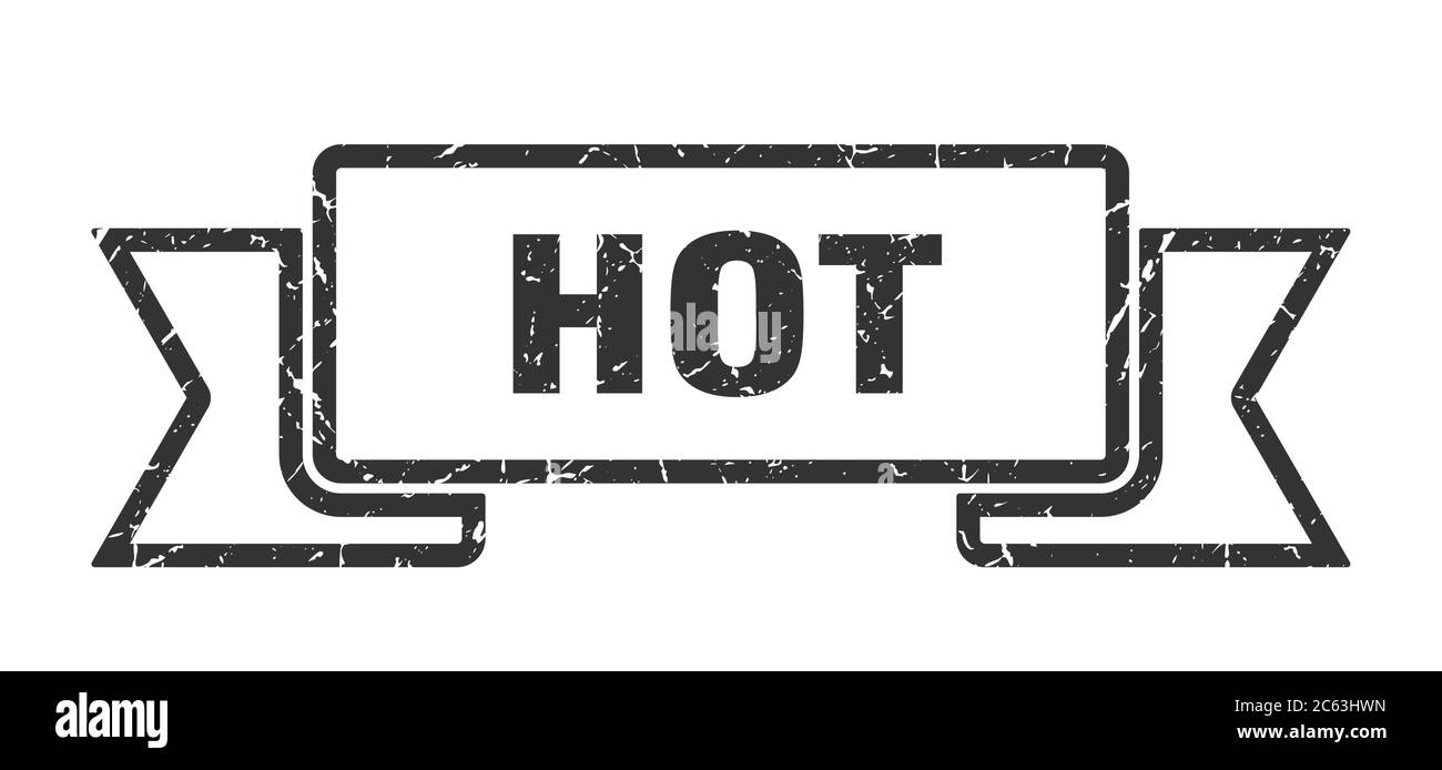 hot ribbon. hot grunge band sign. hot banner Stock Vector Image & Art ...