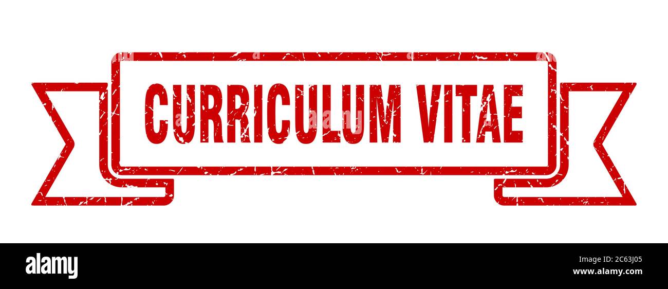 curriculum vitae ribbon. curriculum vitae grunge band sign. curriculum ...
