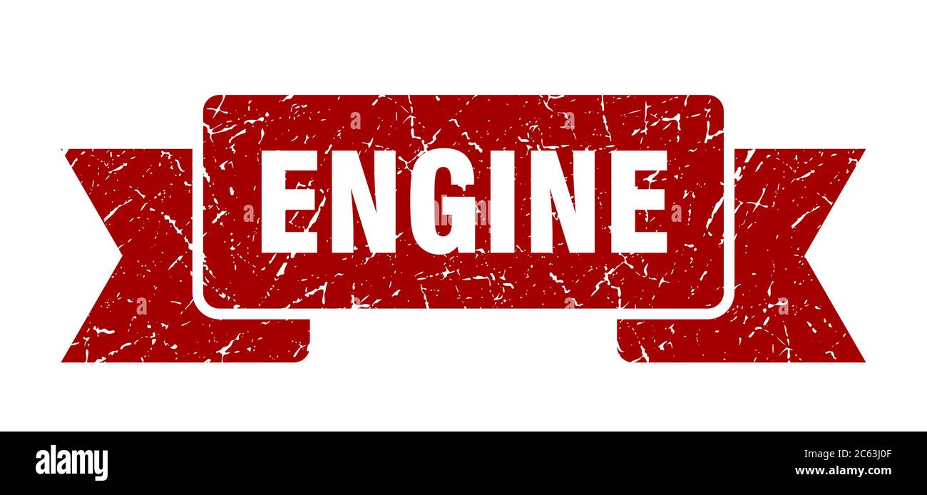 engine ribbon. engine grunge band sign. engine banner Stock Vector ...