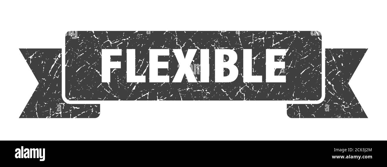flexible ribbon. flexible grunge band sign. flexible banner Stock ...