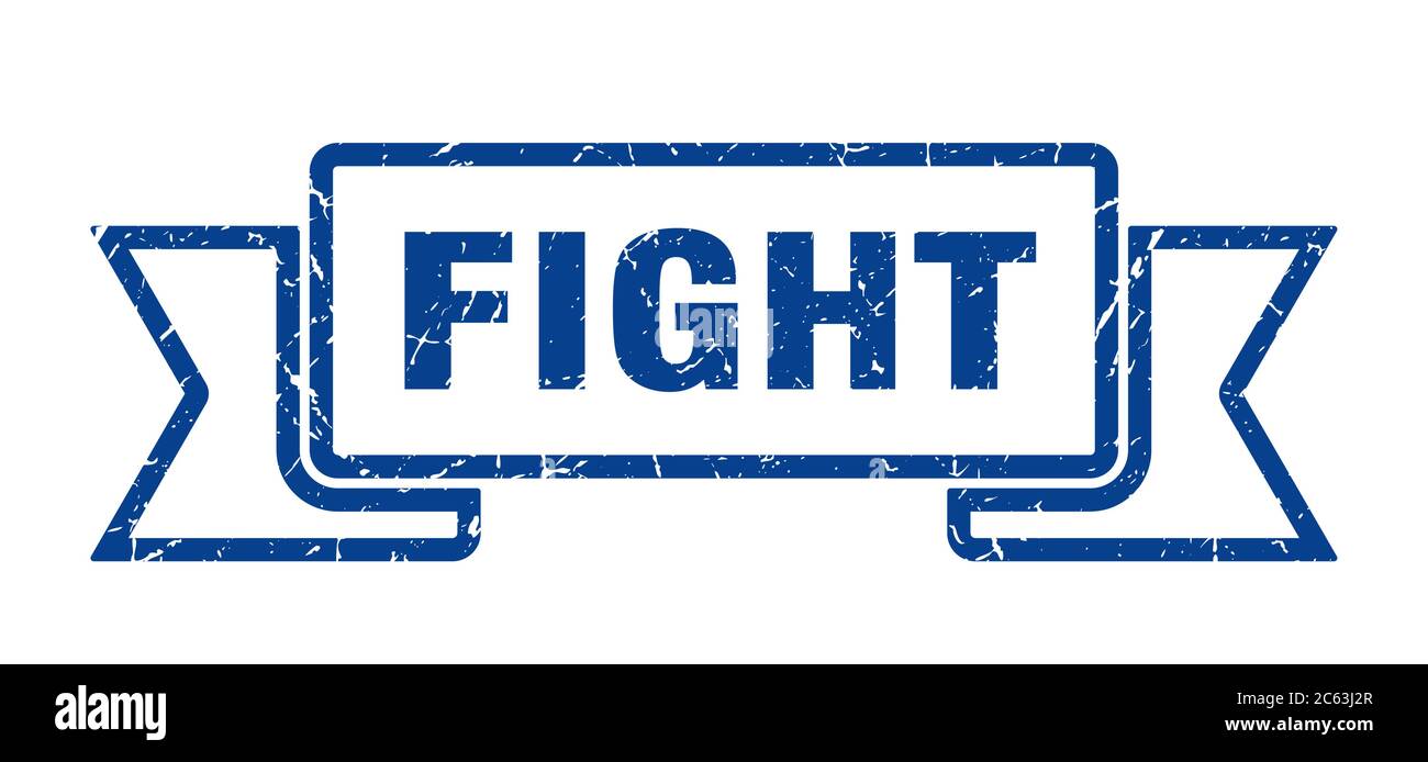 fight ribbon. fight grunge band sign. fight banner Stock Vector Image ...