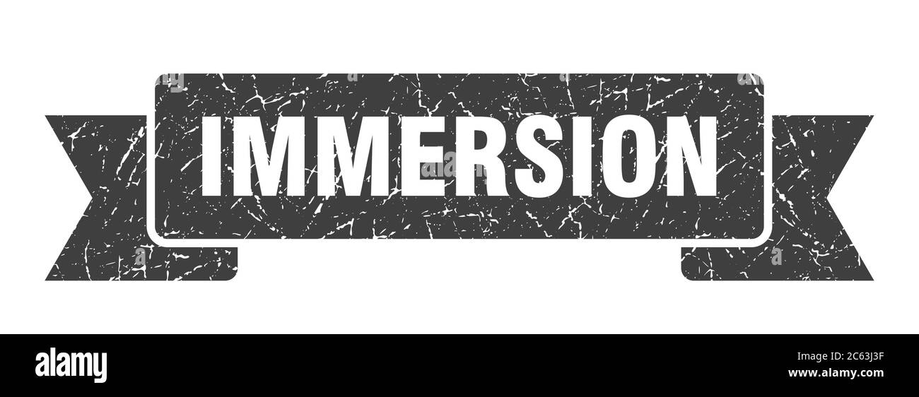 immersion ribbon. immersion grunge band sign. immersion banner Stock ...