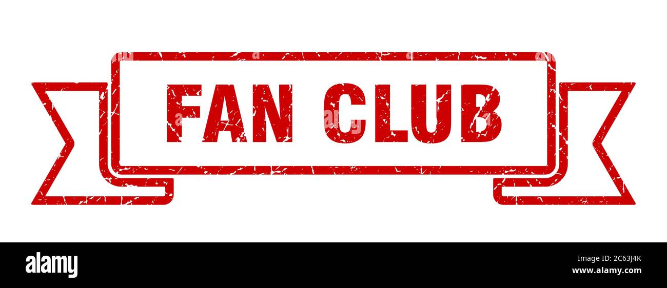 fan club ribbon. fan club grunge band sign. fan club banner Stock ...