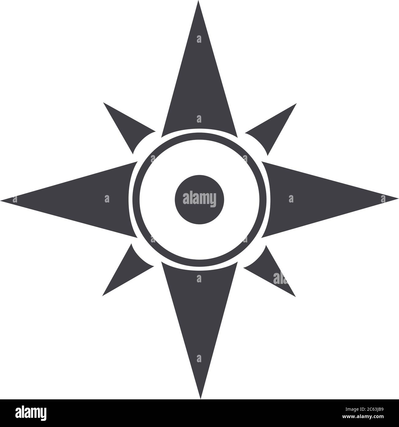 compass rose navigation cartography tool vector illustration line ...