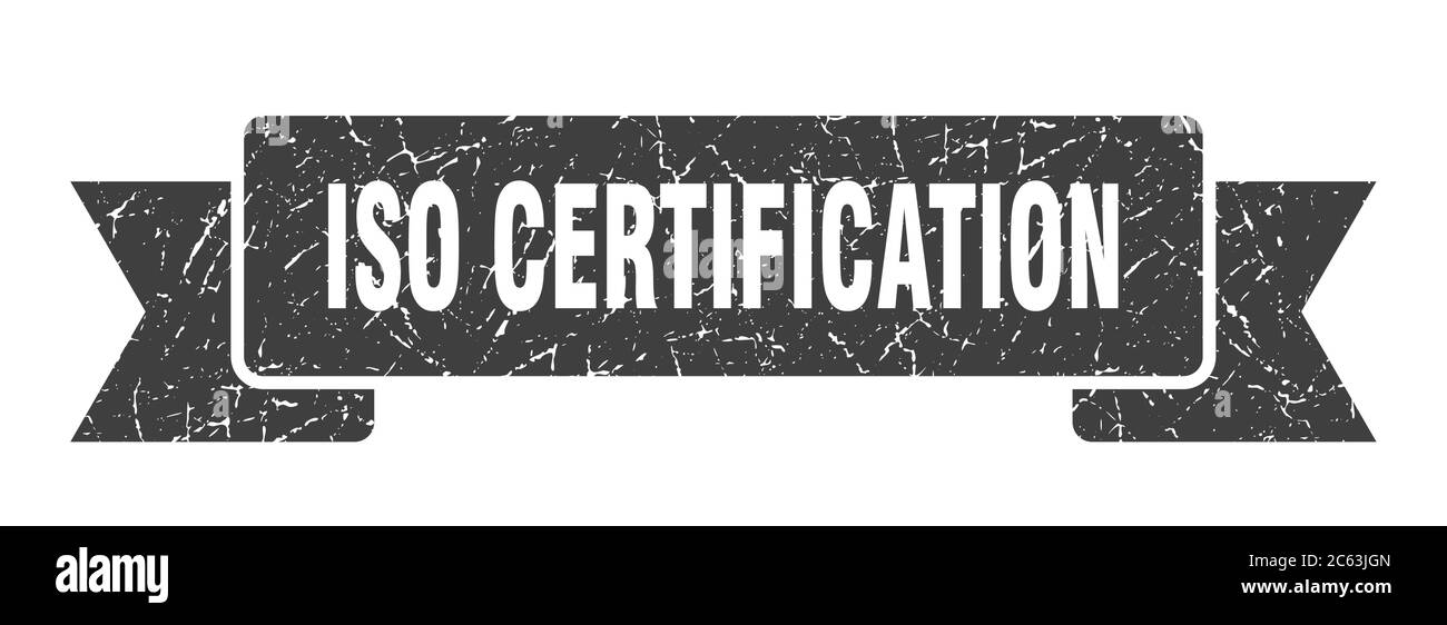 iso certification ribbon. iso certification grunge band sign. iso ...