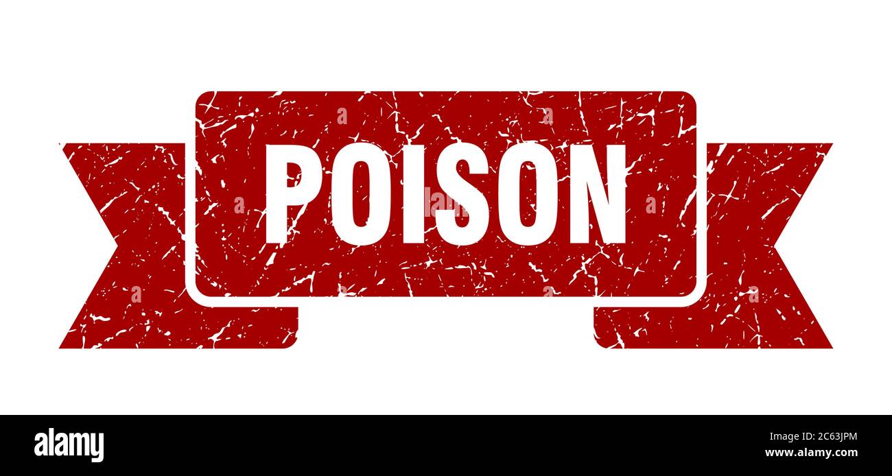poison ribbon. poison grunge band sign. poison banner Stock Vector ...