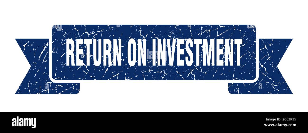 return on investment ribbon. return on investment grunge band sign ...