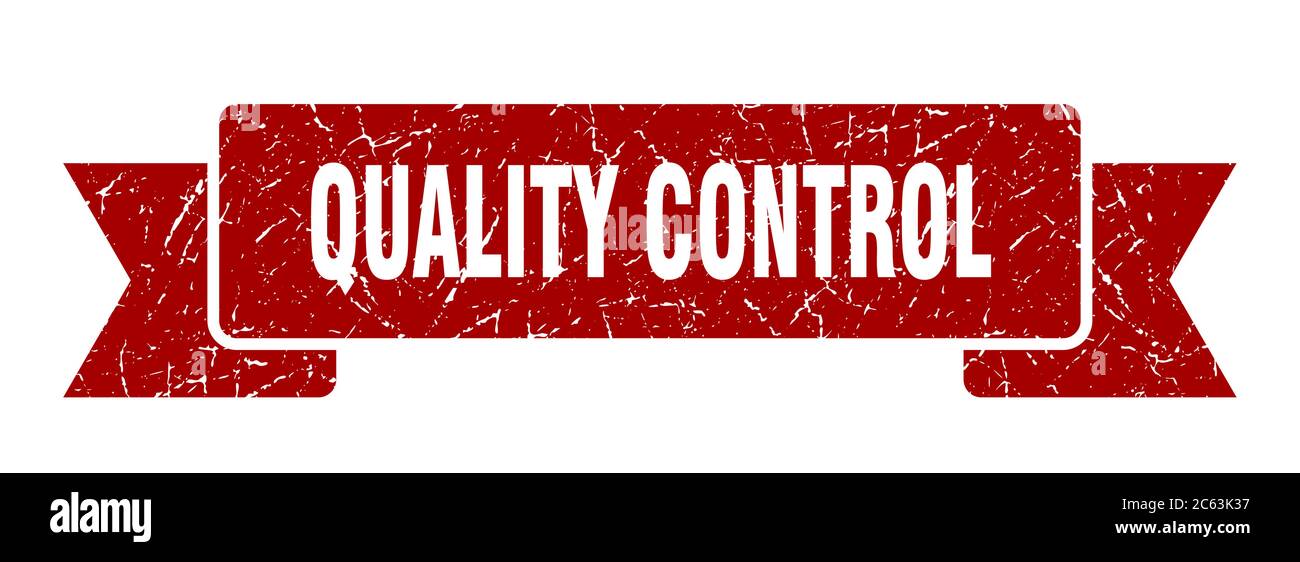 quality control ribbon. quality control grunge band sign. quality ...