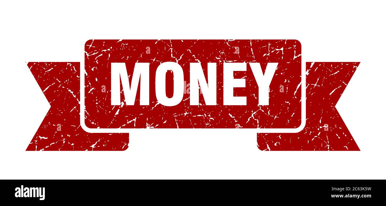 money ribbon. money grunge band sign. money banner Stock Vector Image ...