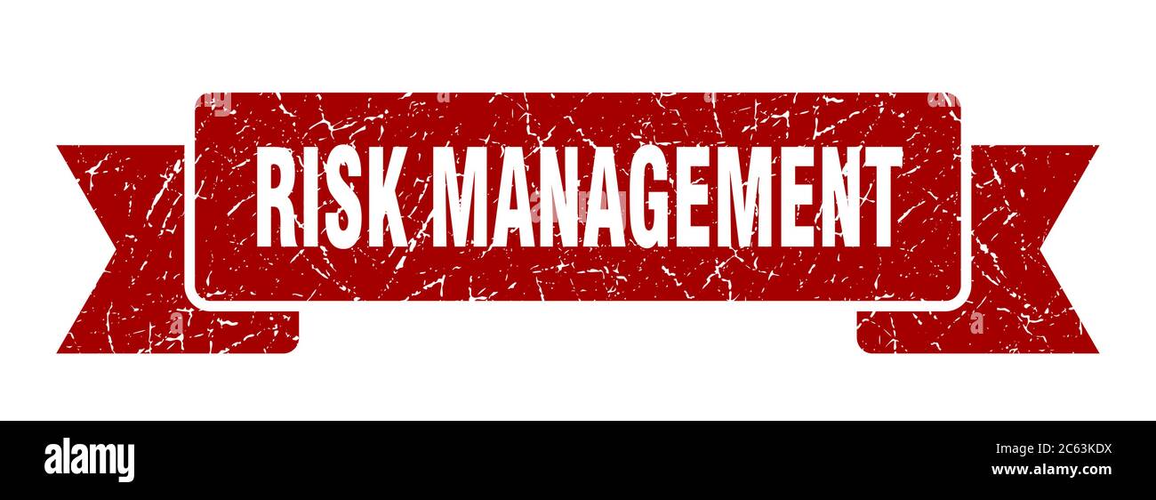 risk management ribbon. risk management grunge band sign. risk ...