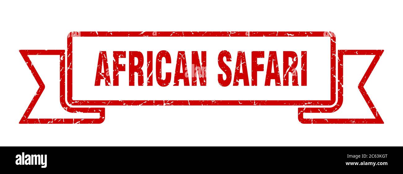 african safari ribbon. african safari grunge band sign. african safari ...