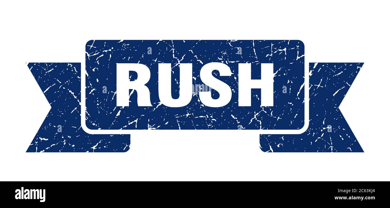 rush ribbon. rush grunge band sign. rush banner Stock Vector Image ...
