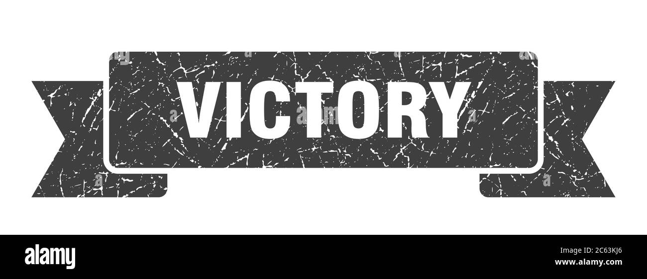 victory ribbon. victory grunge band sign. victory banner Stock Vector ...