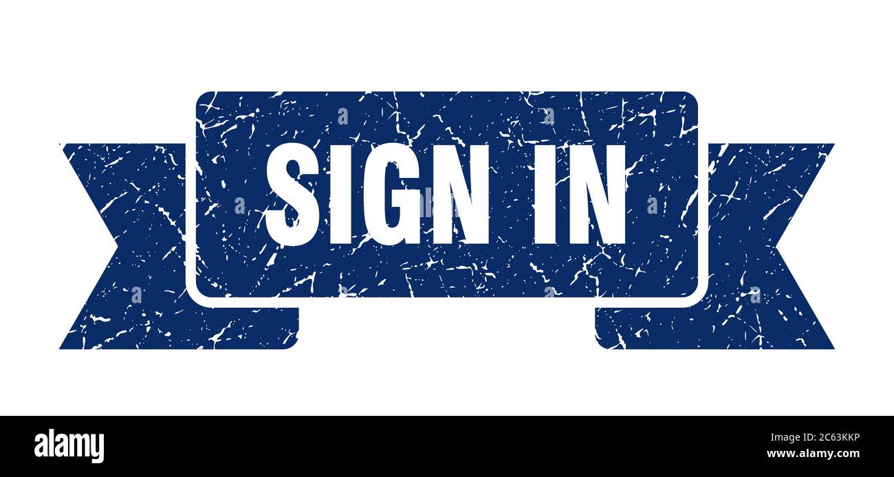 sign in ribbon. sign in grunge band sign. sign in banner Stock Vector ...