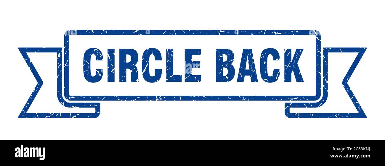 circle back ribbon. circle back grunge band sign. circle back banner ...