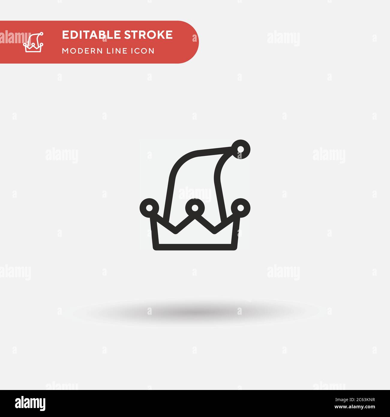 Elf Hat Simple vector icon. Illustration symbol design template for web ...