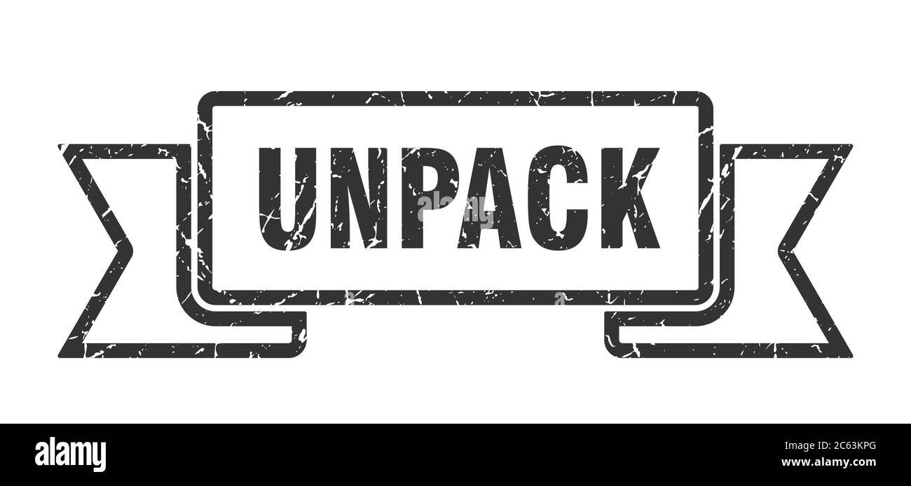 unpack ribbon. unpack grunge band sign. unpack banner Stock Vector ...